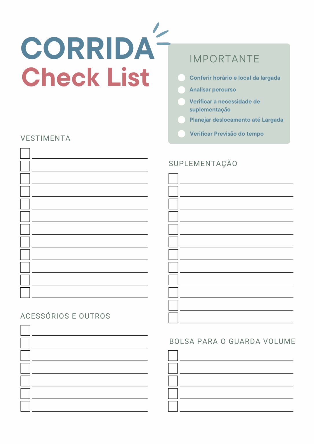 Checklist para Corridas: 13 dicas para correr bem sem surpresas ...